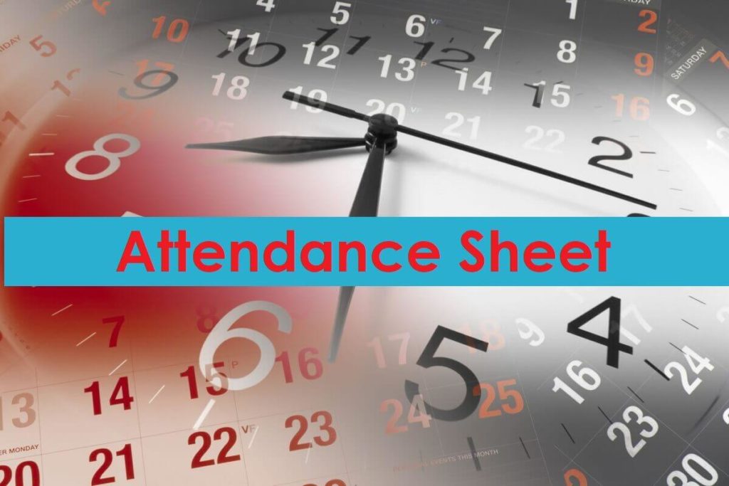 Attendance Sheet image | Free Word & PDF Templates