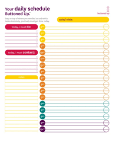 Basic Daily Schedule Template | Free Word & PDF Templates