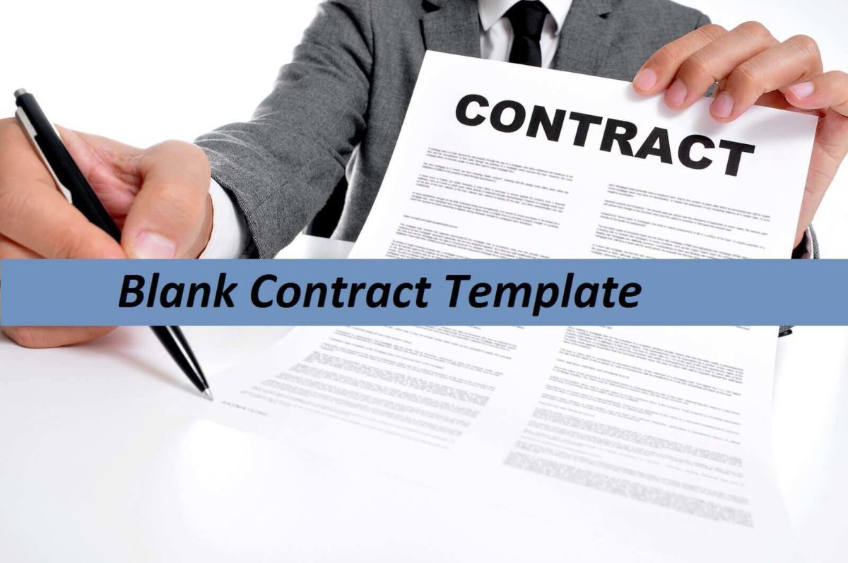 Blank Contract Template | Free Word & PDF Templates