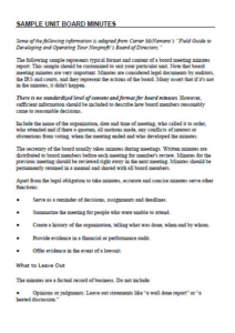 Sample Board Meeting Minutes Template | Free Word & PDF Templates