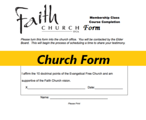 church form | Free Word & PDF Templates