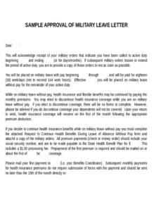 Military Leave Letter Template | Free Word & PDF Templates