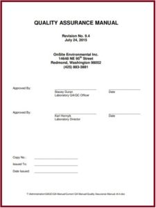 Quality Assurance Manual Format | Free Word & PDF Templates