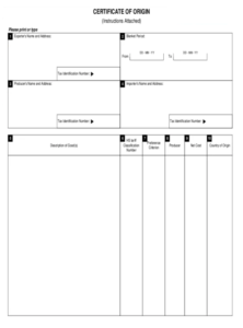 Sample Certificate of Origin Template | Free Word & PDF Templates