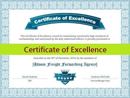 certificate of excellence 87804437452065.png | Free Word & PDF Templates