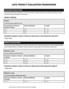 project evaluation framework template | Free Word & PDF Templates