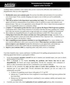 College Appeal Letter PDF | Free Word & PDF Templates