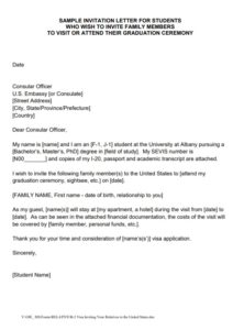 Student Visa Invitation Letter Template | Free Word & PDF Templates