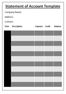 Free Statement of Account Template | Free Word & PDF Templates