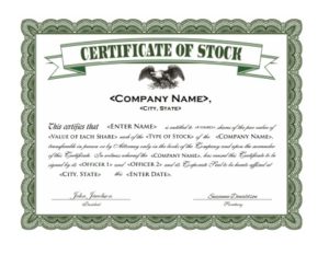 Certificate of Stock Template | Free Word & PDF Templates