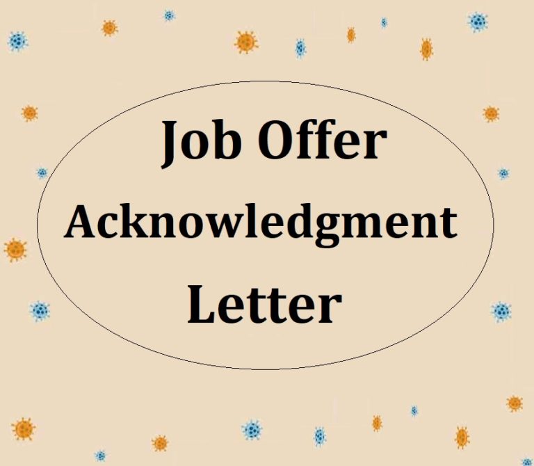 Jobofferacknowledgementletter | Free Word & PDF Templates